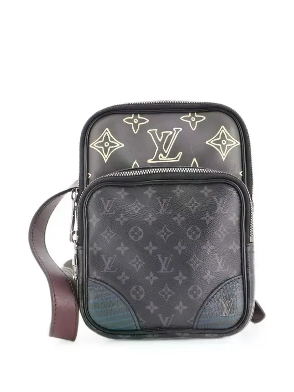 LOUIS VUITTON Amazone Sling Bag Patchwork Monogram Eclipse Canvas And Printed Leather Backpack