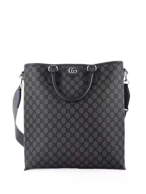 Gucci Ophidia Convertible Gg Coated Canvas Medium Tote Bag - Grey