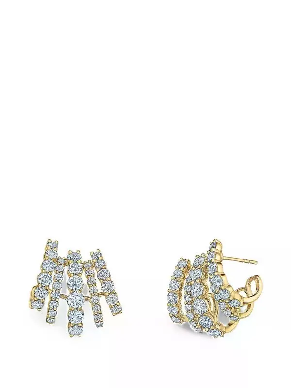 Kwiat Diamond Five-row Cuff Earrings