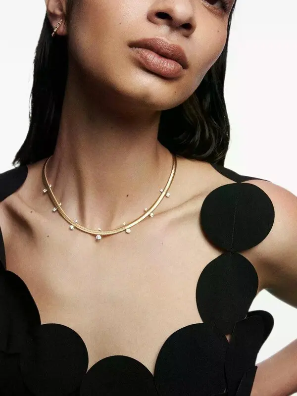 Nikos Koulis Feeling Diamond And Enamel Necklace