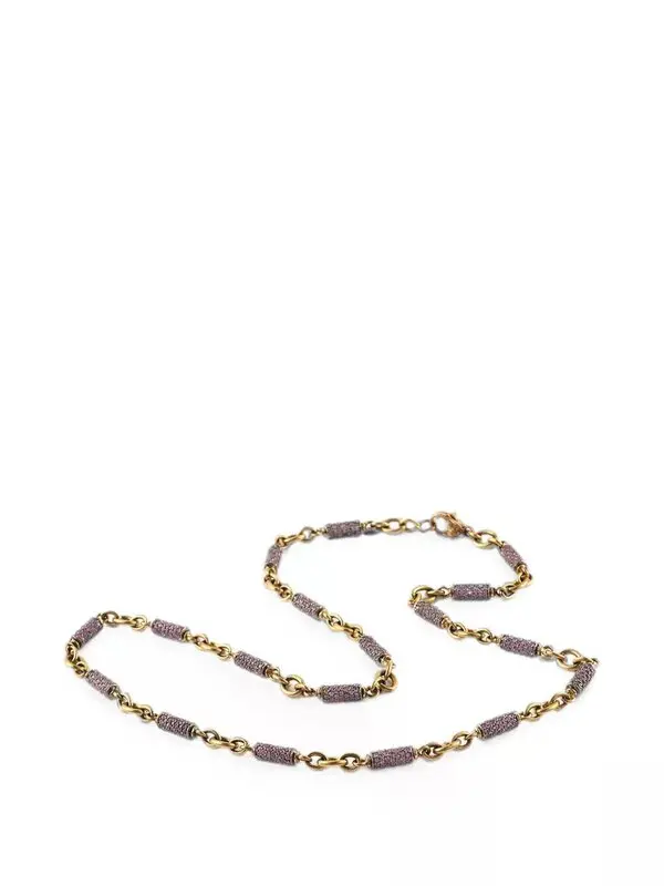 SYLVA & CIE Pink Sapphire Bullet Chain Necklace
