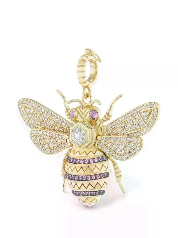 Harwell Godfrey Honey Bee Diamond And Amethyst Bee Pendant