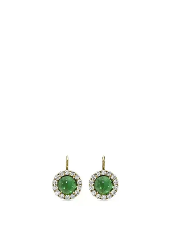Retrouvai 18k Yellow Tourmaline And Diamond Earrings - Gold