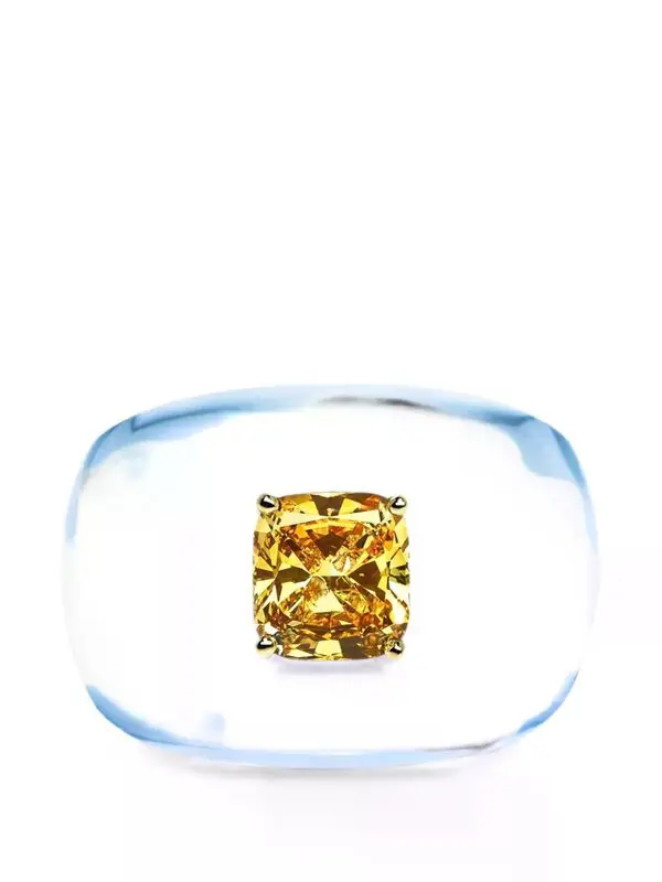 SOLO FOR DIAMONDS Lab-grown Diamond Cushion-cut Ring In 14k Gold