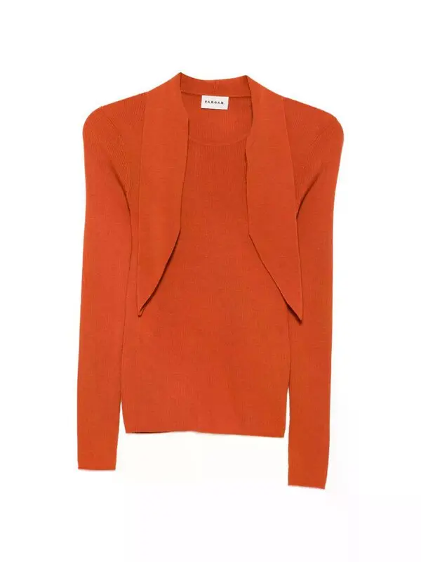 P.a.r.o.s.h Ribbed Knit Sweater With Tie Detail
