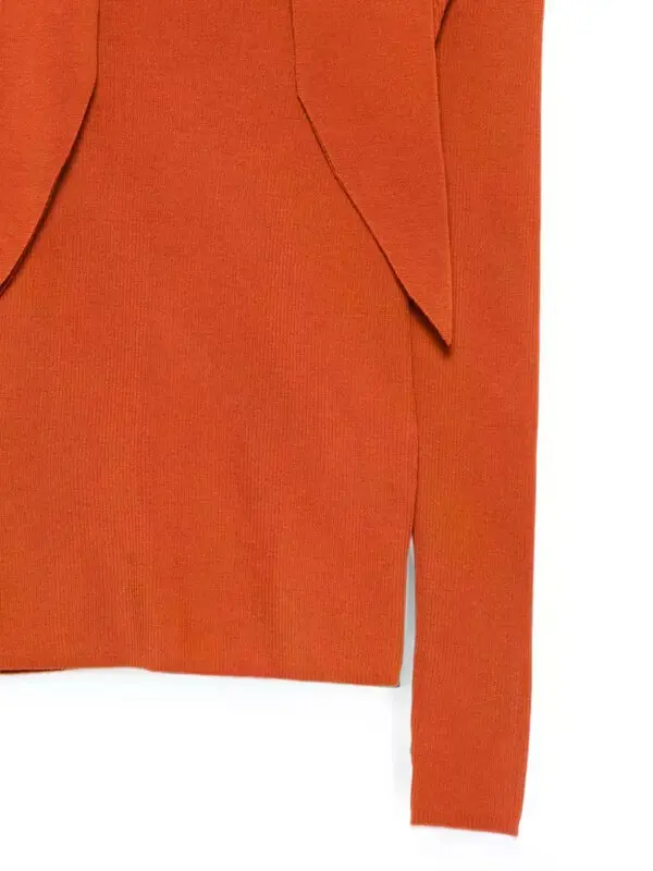 P.a.r.o.s.h Ribbed Knit Sweater With Tie Detail