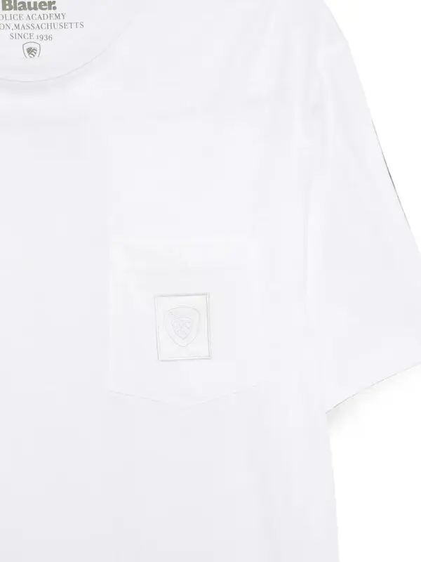 BLAUER. Logo-patch Pocket T-shirt