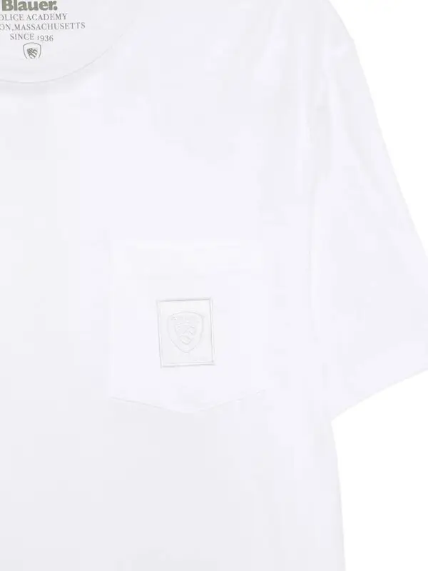 BLAUER. Logo-patch Pocket T-shirt
