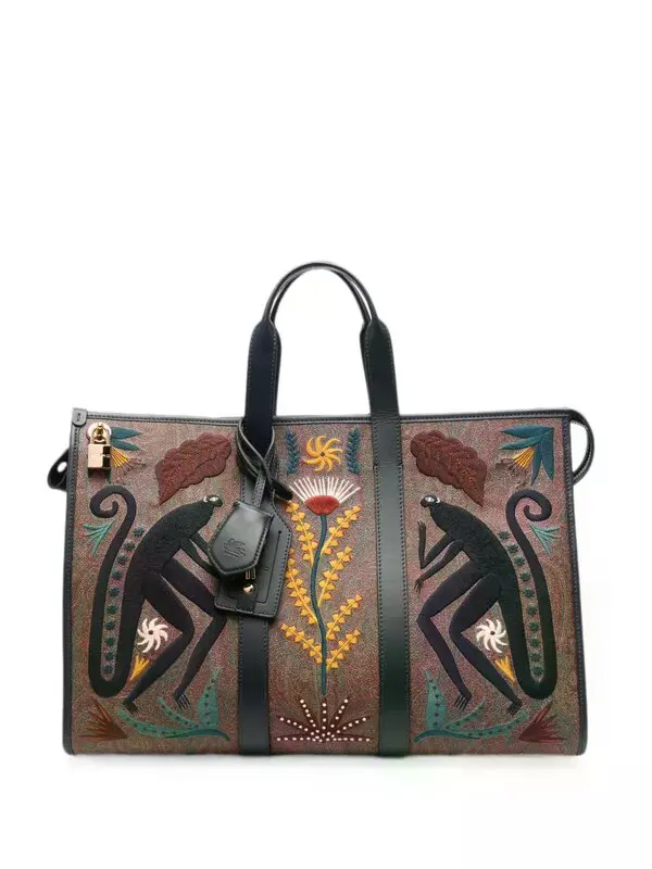 Etro Paisley Embroidered Tote Bag