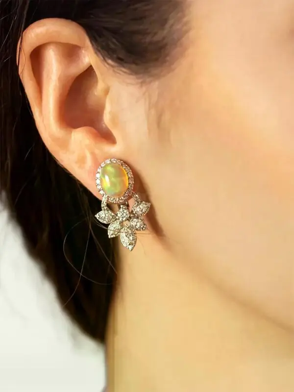 Yeprem Opal And Diamond Earrings