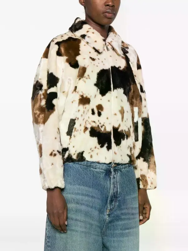 VALENTINI 1972 Cow-print Faux-fur Jacket