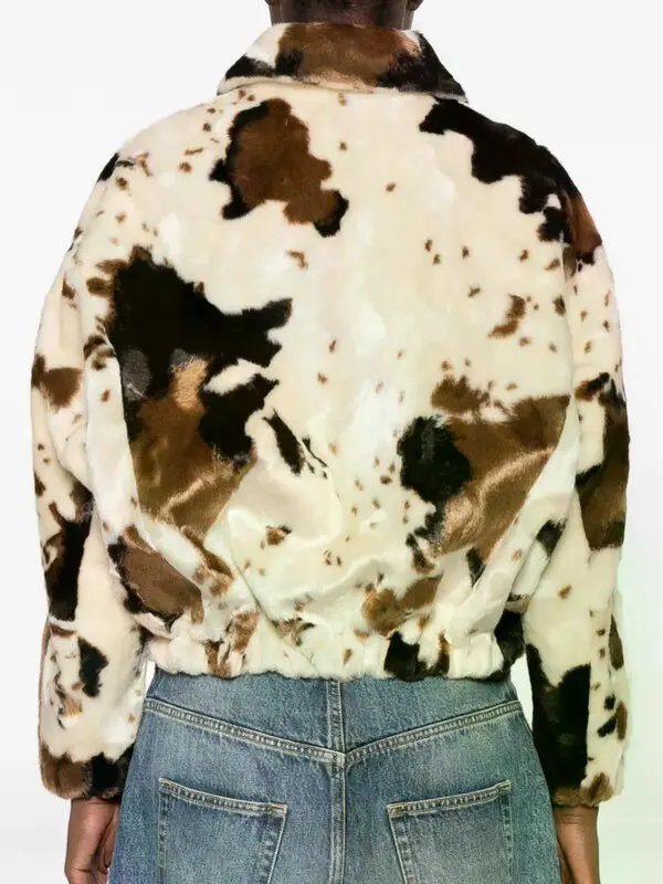 VALENTINI 1972 Cow-print Faux-fur Jacket