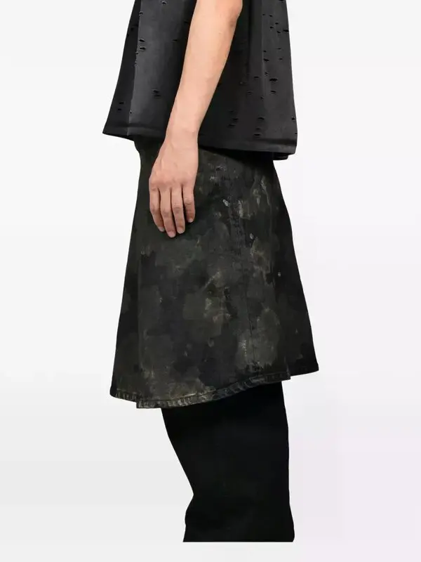 FILTH Bleached-effect Wrap Skirt