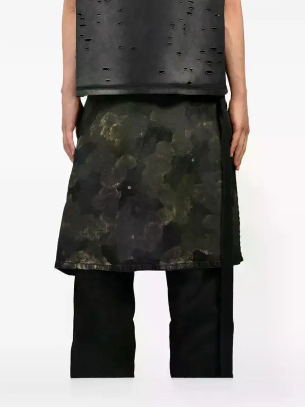 FILTH Bleached-effect Wrap Skirt