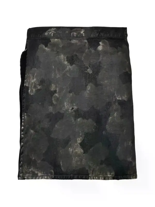 FILTH Bleached-effect Wrap Skirt