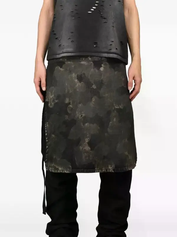 FILTH Bleached Effect Wrap Skirt