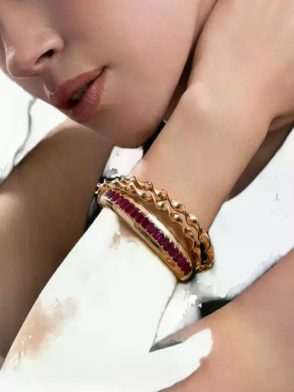 CICADA JEWELRY Twist Enamel-detail Bracelet
