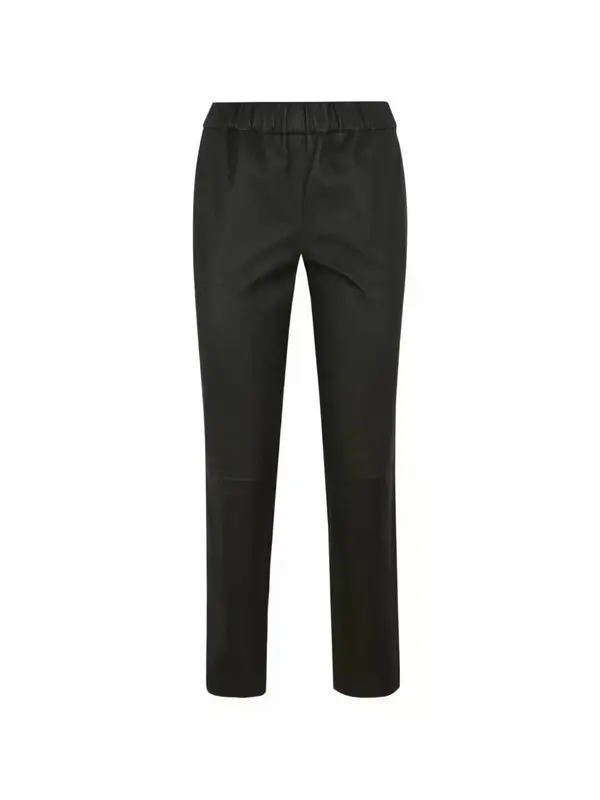 ENES Elasticated-waist Leather Trousers