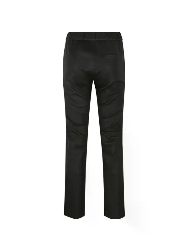 ENES Elasticated-waist Leather Trousers