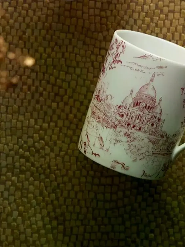 Bernardaud Graphic-print Porcelain Mug