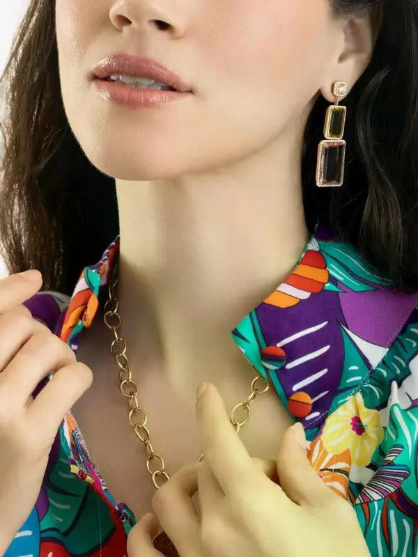 Goshwara G-one Yellow Beryl And Morganite Earrings - Gold