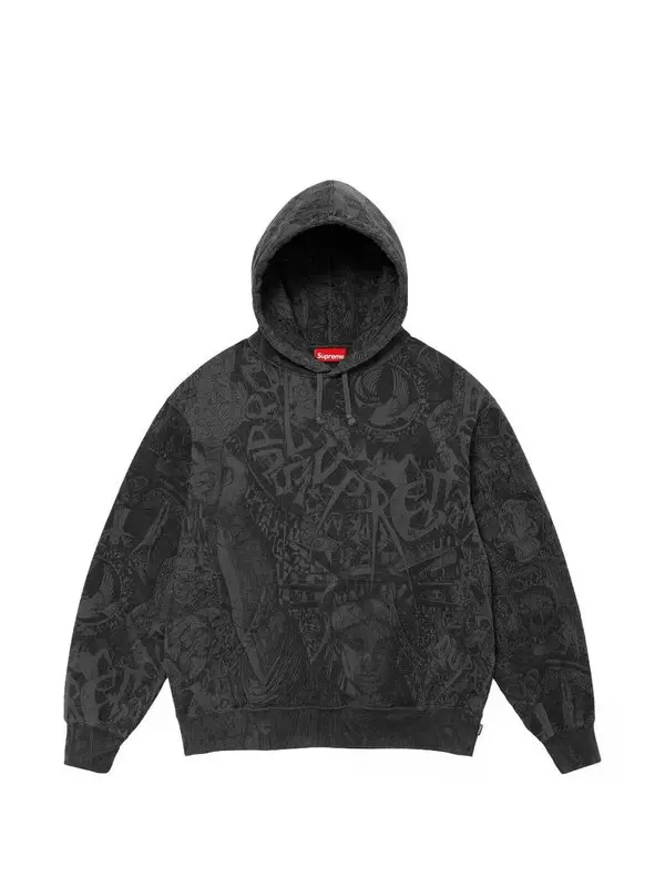 Supreme Liberty-print Hoodie - Black