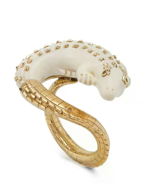 BIBI VAN DER VELDEN Alligator Twist Tsavorite And Mammoth Ring