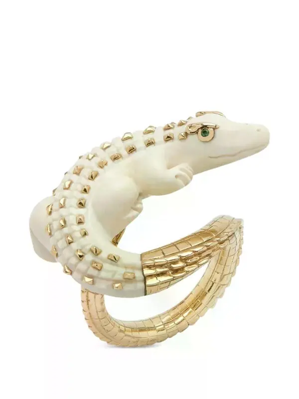 BIBI VAN DER VELDEN Alligator Twist Ring - Gold