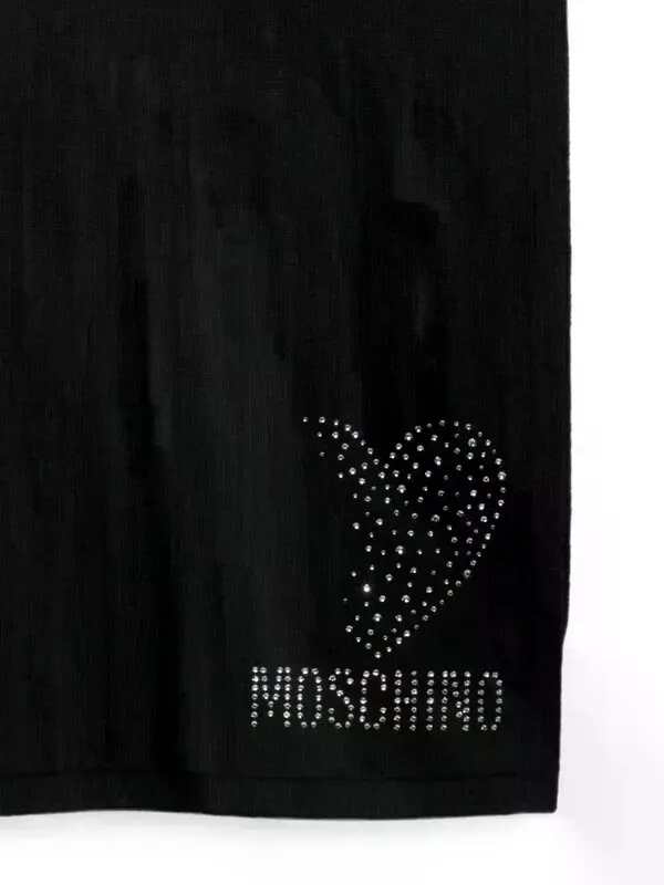 Moschino Crystal-embellished Heart Scarf