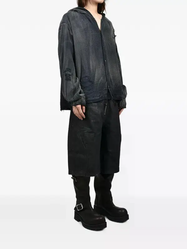FILTH Waxed Panelled Shorts