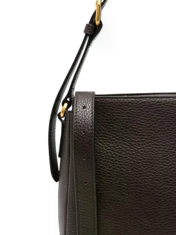 GIANNI CHIARINI Laura Grained Leather Shoulder Bag - Brown