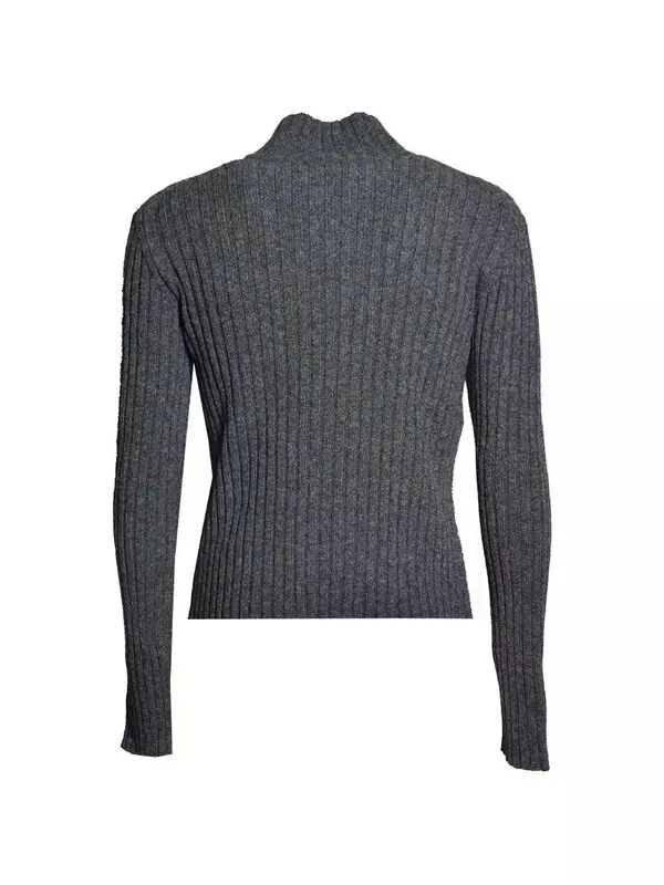 JIL SANDER Ribbed-knit Zip-up Sweater