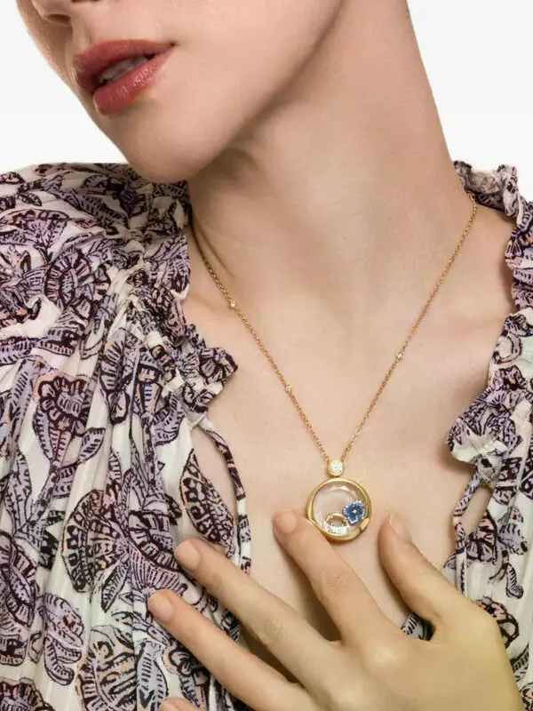 Loquet Sapphire And Diamond Locket Necklace