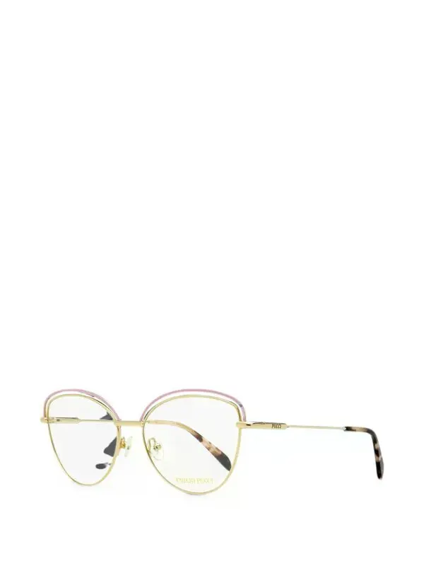 Emilio Pucci Enamel-accent Butterfly-frame Glasses