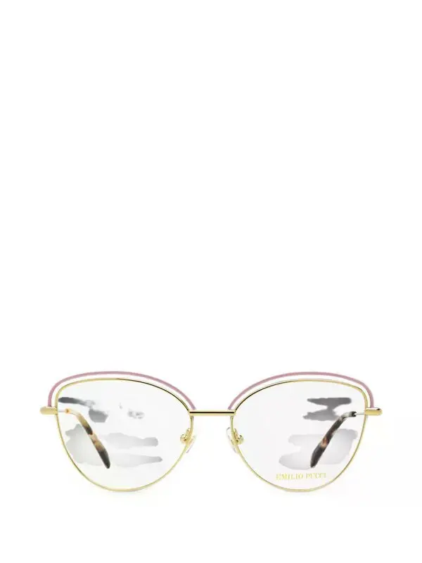 Emilio Pucci Enamel-accent Butterfly-frame Glasses