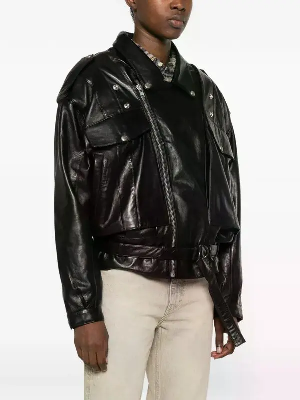 R13 Boyfriend Leather Moto Jacket