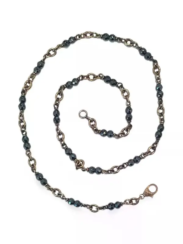 SYLVA & CIE Hematite Bead Necklace - Pink
