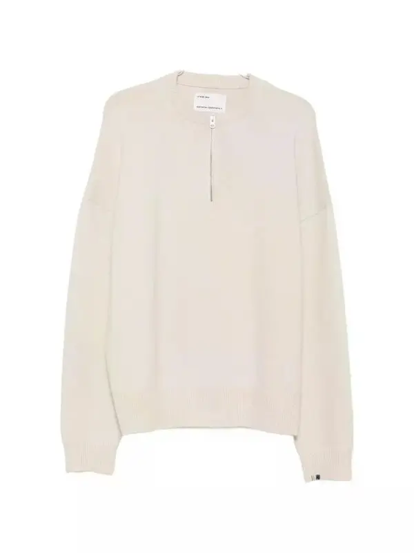 Extreme Cashmere Like Half-zip Drop-shoulder Sweater
