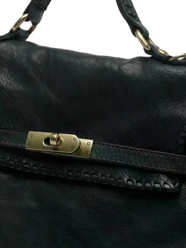 CAMPOMAGGI Ginevra Large Turn-lock Calf Leather Shoulder Bag