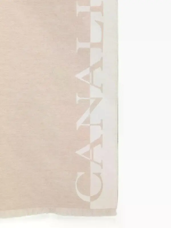 Canali Logo-print Fringed-edge Scarf