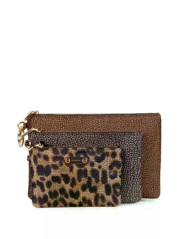 Borbonese Animal-print Logo-plaque Clutch Bags