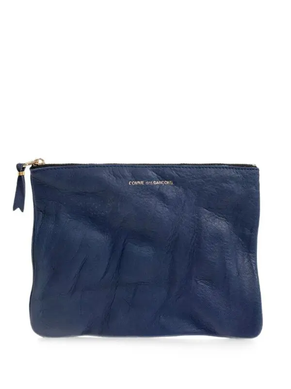 Comme Des Garçons Logo-print Leather Pouch