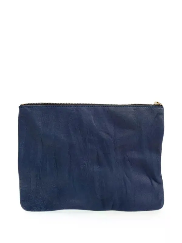 Comme Des Garçons Logo-print Leather Pouch