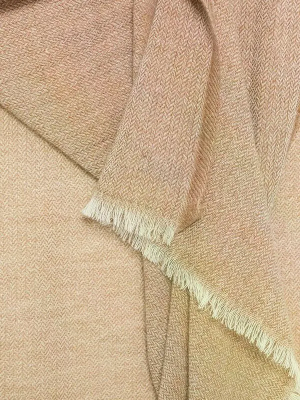 Canali Herringbone Frayed-edge Scarf