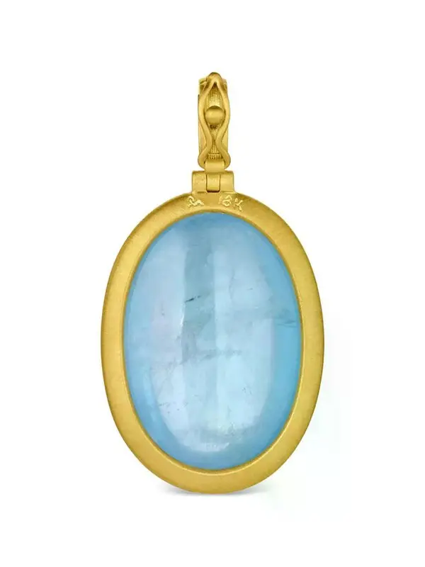 LEIGH MAXWELL Aquamarine Pendant Necklace - Gold