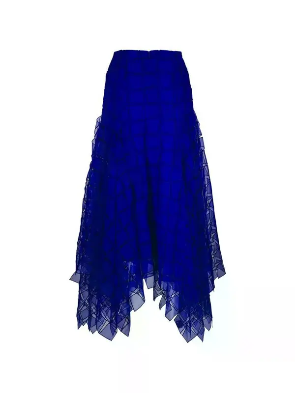 Akris Geometric-pattern Asymmetric Maxi Skirt