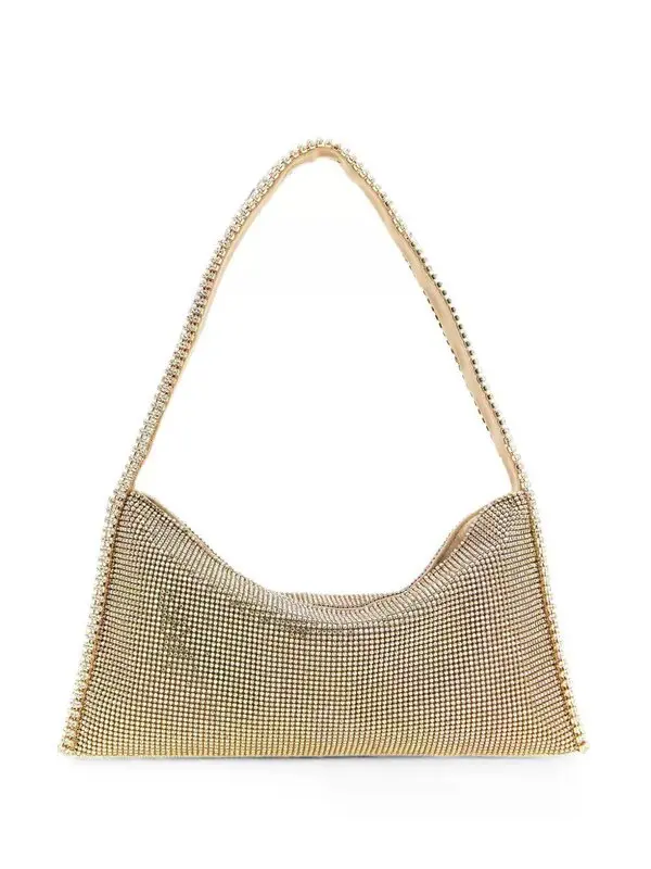 Benedetta Bruzziches Rhinestone Embellished Shoulder Bag - Gold