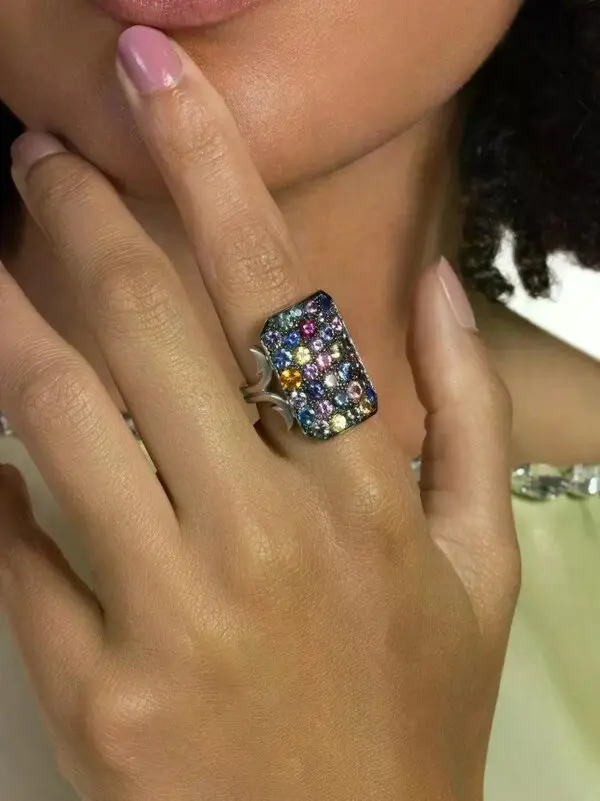 SYLVA & CIE Multi-color Sapphire Ring