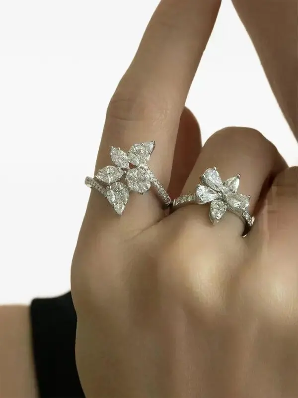 ZYDO Diamond Flower Ring