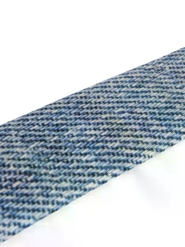 Moschino Smiley-print Silk Tie - Blue